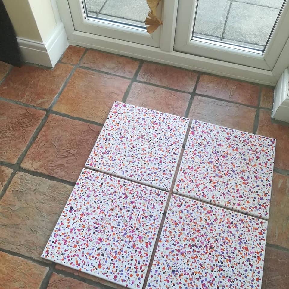 Chaotic Silence abstract oil drip painting